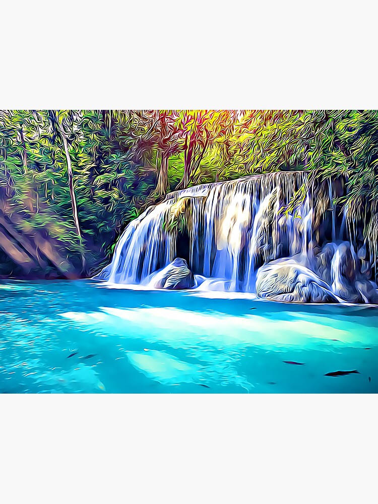 "Waterfalls lovers_V.02" Sticker for Sale by AbsheerDesign | Redbubble