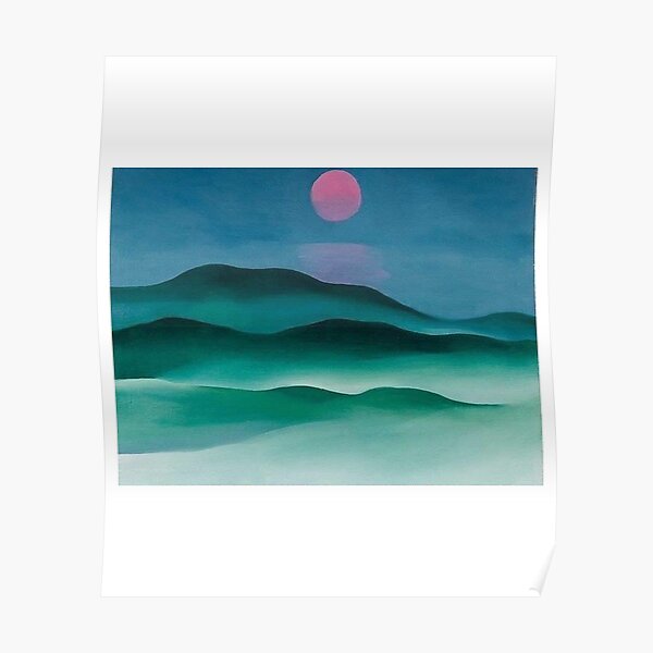 "georgia okeeffe pink moon over water" Poster for Sale by tanmayneelam ...