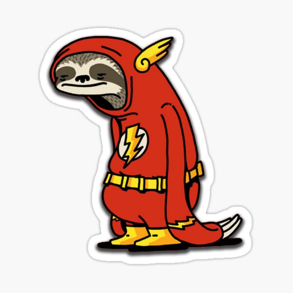 "Flash Sloth" Sticker for Sale by MillzyMerch | Redbubble