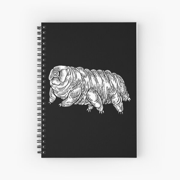 "Tardigrade water bear sketch engraving vector. Black" Spiral Notebook ...