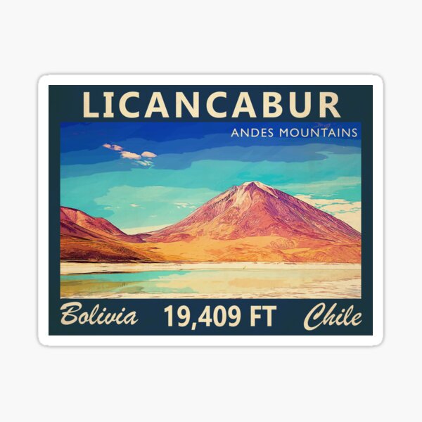 "Licancabur South America Vintage" Sticker for Sale by KrisSidDesigns ...