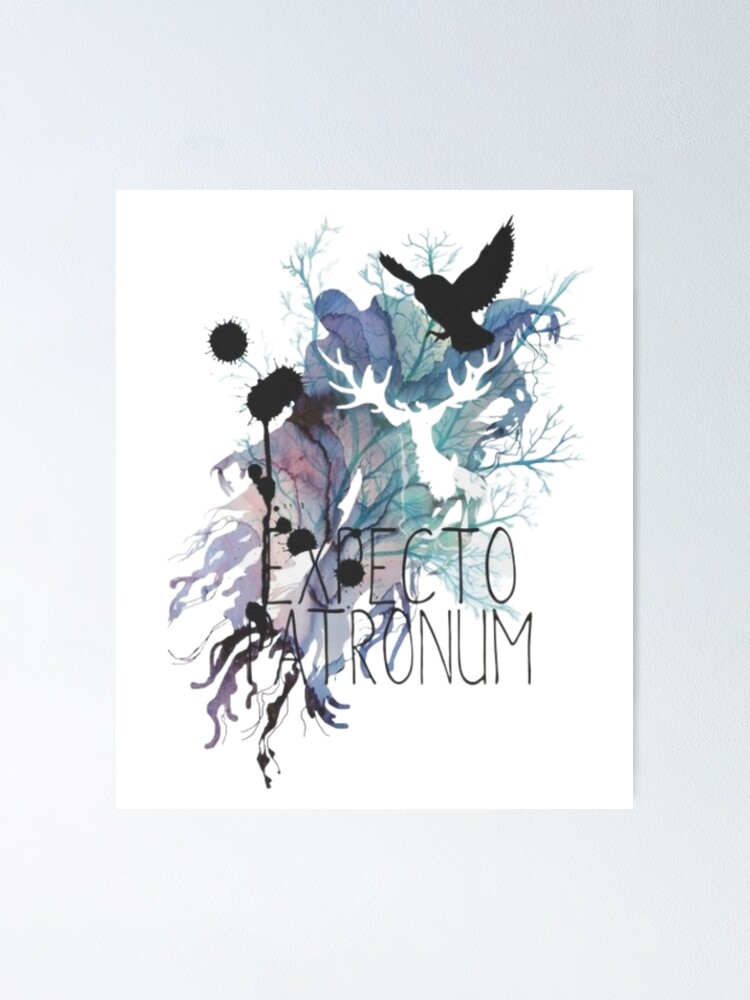 "Expecto Patronum Magic Silhouette" Poster for Sale by SilhouettesShop ...