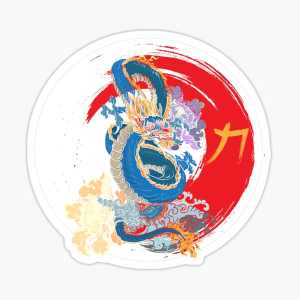 "Japanese dragon" Sticker for Sale by teeNode | Redbubble