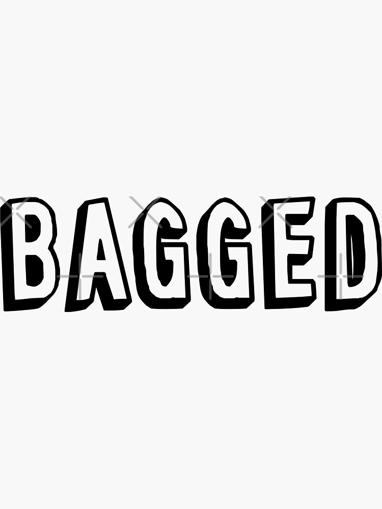 "Bagged" Sticker for Sale by mgstein | Redbubble
