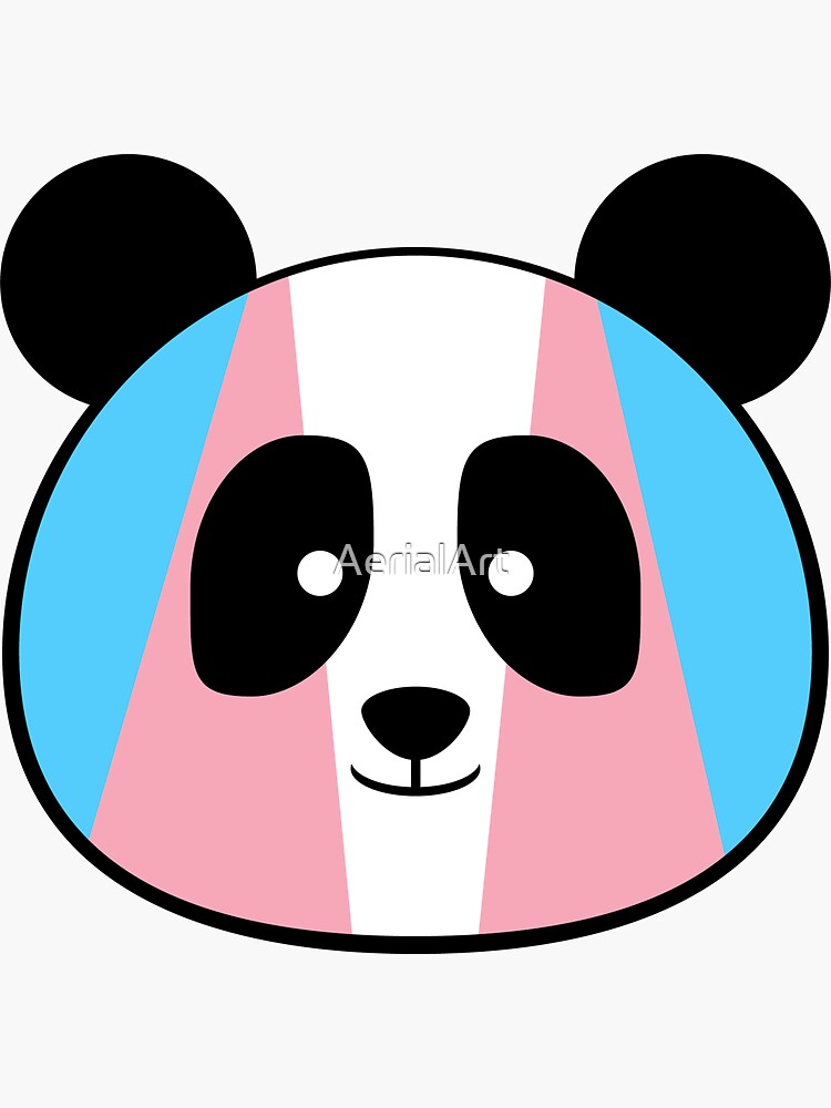 "Transgender Pride Panda" Sticker for Sale by AerialArt | Redbubble