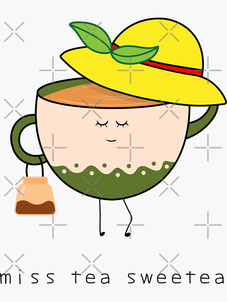"miss tea sweet tea" Sticker for Sale by wordspotrayal | Redbubble