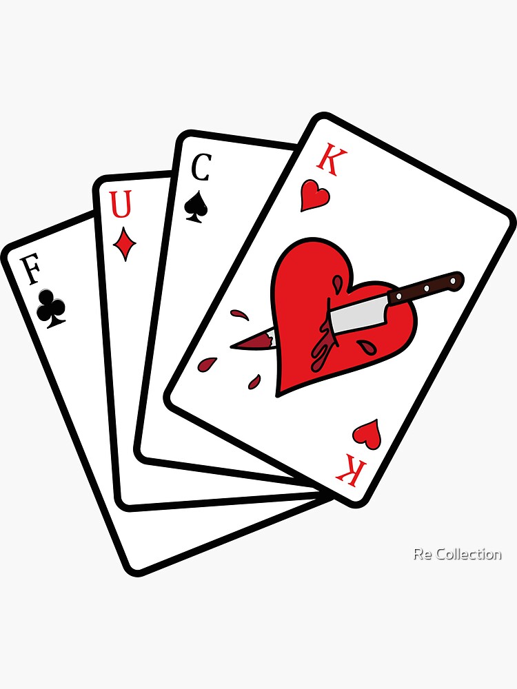 "Heart Broken Playing Cards" Sticker for Sale by ReeCollection | Redbubble