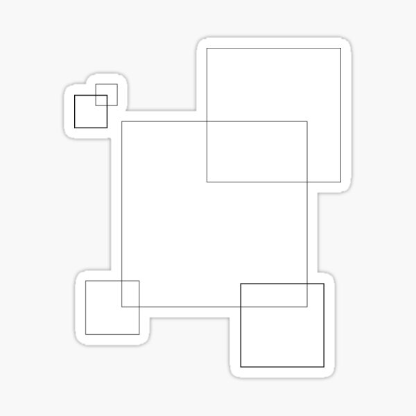 "Big Square little Square" Sticker for Sale by meadiow | Redbubble