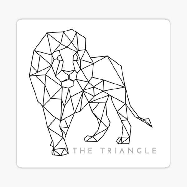 "The Triangle Lion Logo (Square)" Sticker for Sale by MockingbirdInc ...