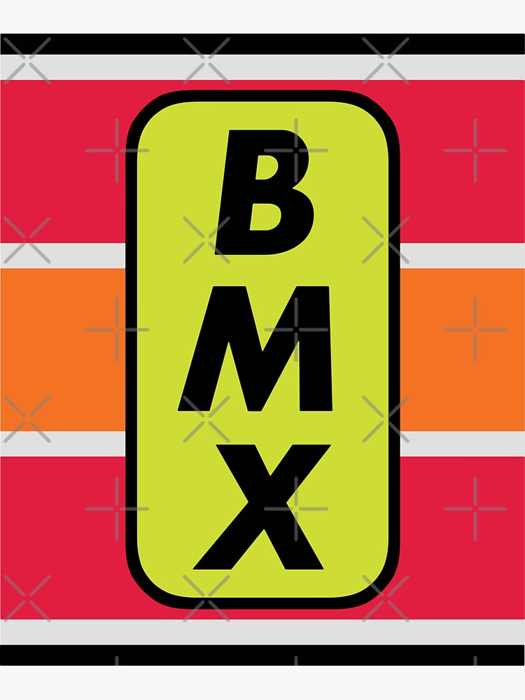 "1975-1980 BMX head badge" Sticker for Sale by brocklarock | Redbubble