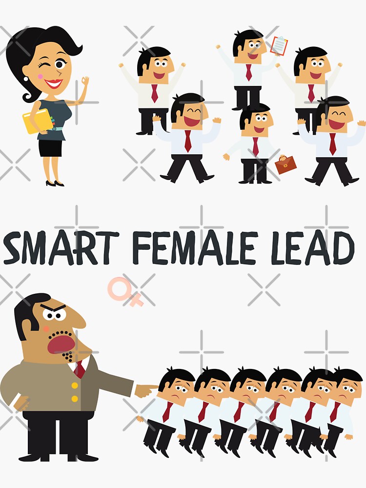 "Smart female lead Superwoman boss Funny meme " Sticker for Sale by ...