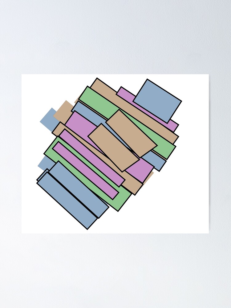 "Colorful Rectangles " Poster for Sale by LONISCHMITT | Redbubble