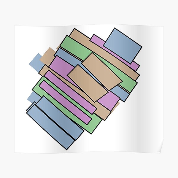 "Colorful Rectangles " Poster for Sale by LONISCHMITT | Redbubble