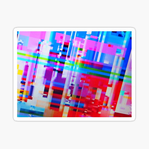 "Vibrant Digital Rainbow Mesh" Sticker for Sale by RandomaLuxImage ...