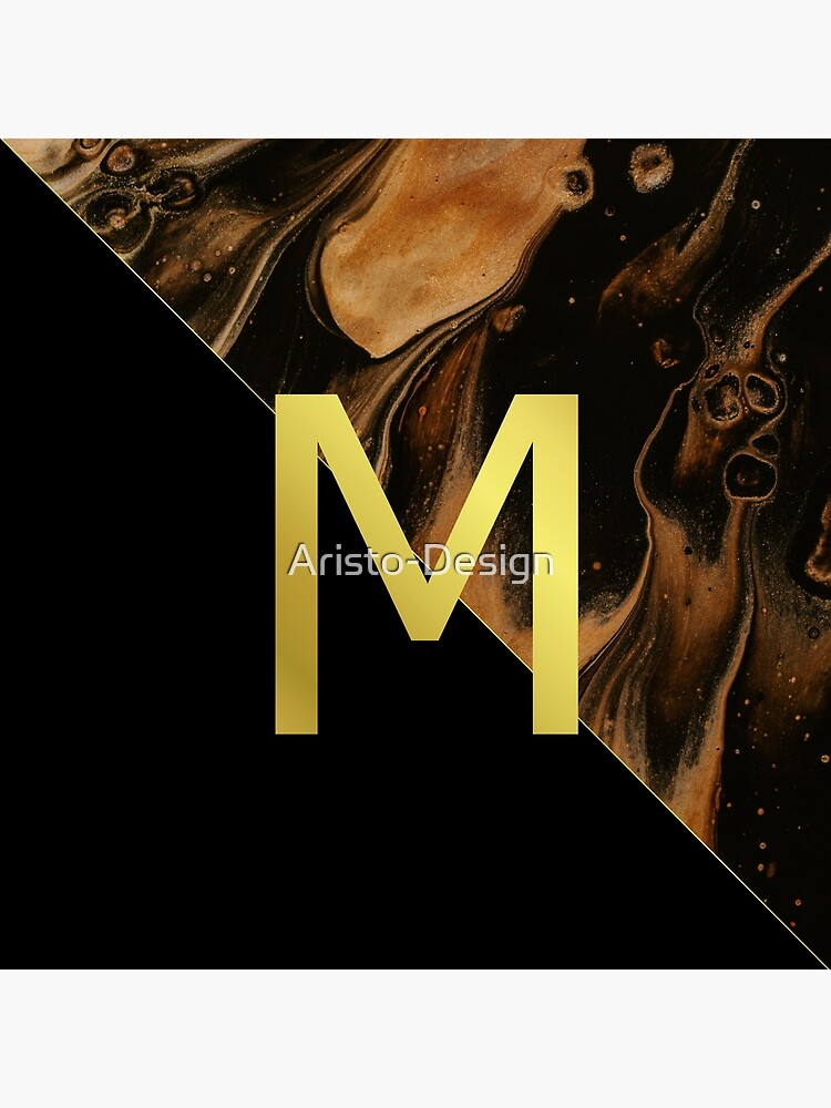 Póster «Letra M negra y dorada» de Aristo-Design | Redbubble