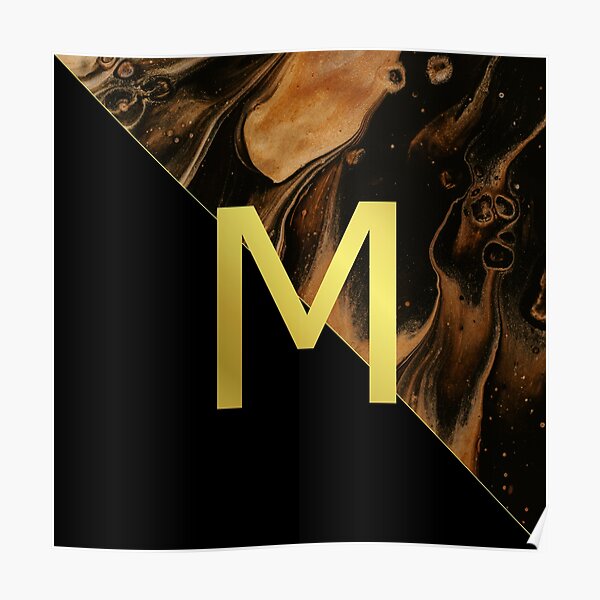 Póster «Letra M negra y dorada» de Aristo-Design | Redbubble