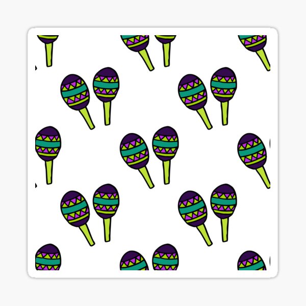 "maracas seamless doodle pattern" Sticker by zizimentos | Redbubble