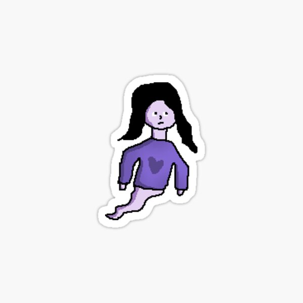"Purple Ghost Girl" Sticker for Sale by badcafe | Redbubble