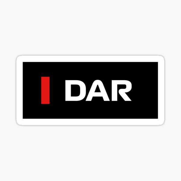 "DAR. Driver Name (White Outline)" Sticker for Sale by FilipeFerreira ...