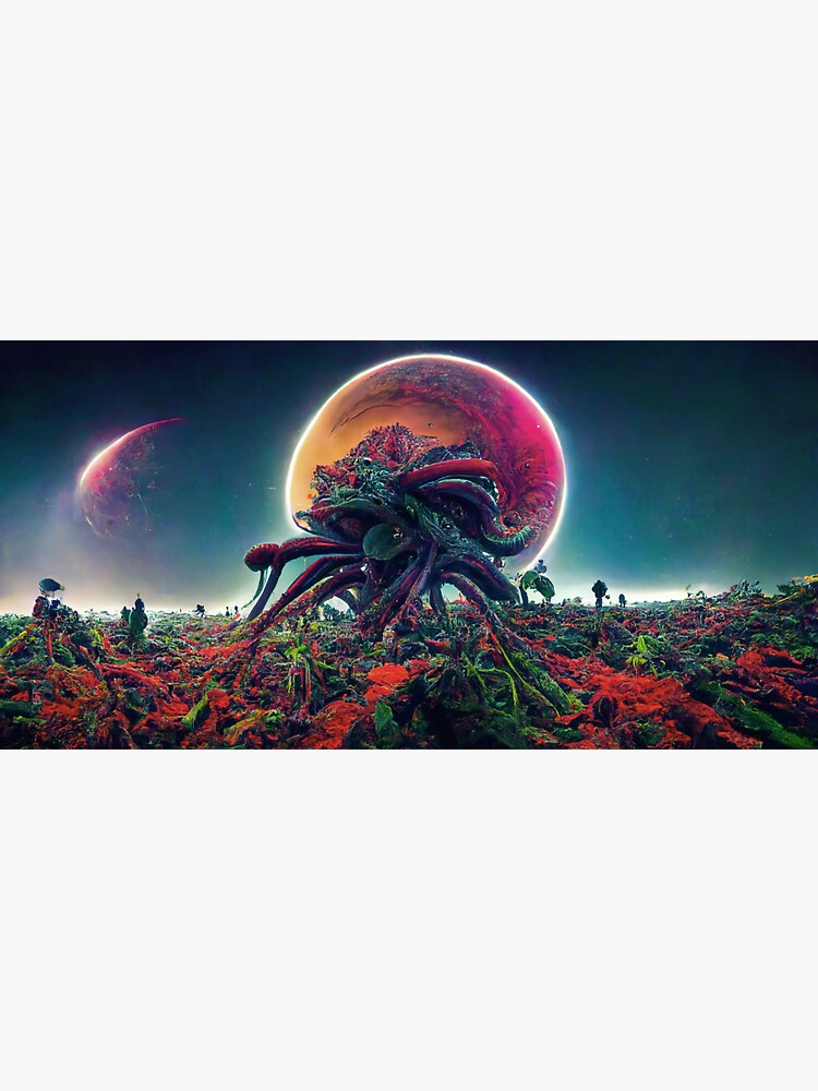 "Alien Organic Structure" Sticker for Sale by SpaceWarpStudio | Redbubble