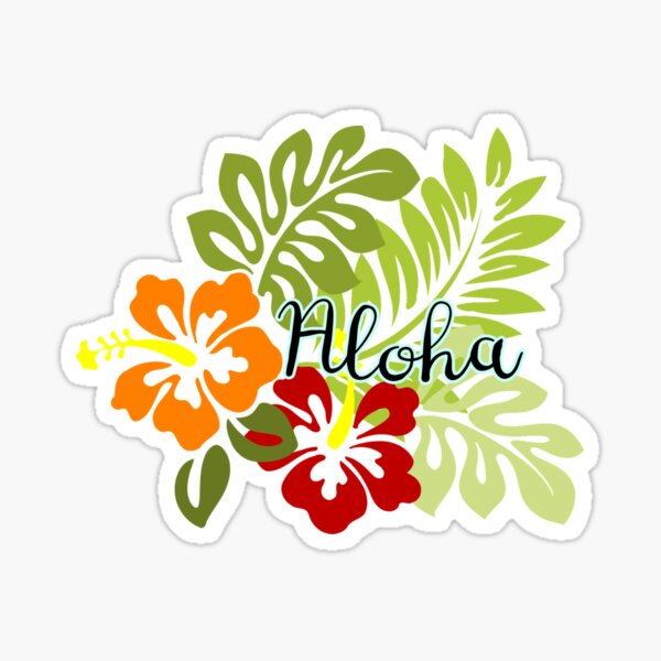 "Aloha" Sticker for Sale by Caribbean-Art | Redbubble