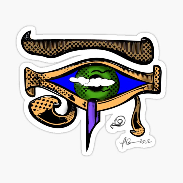 Pegatina «Eye of Ra y Eye of Horus inspiraron obras de arte originales ...