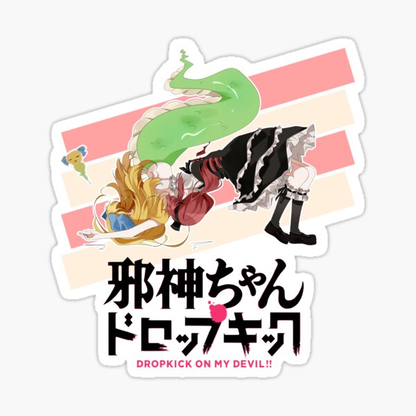 "Yurine punish Jashin-chan - Dropkick on my Devil!" Sticker for Sale by ...