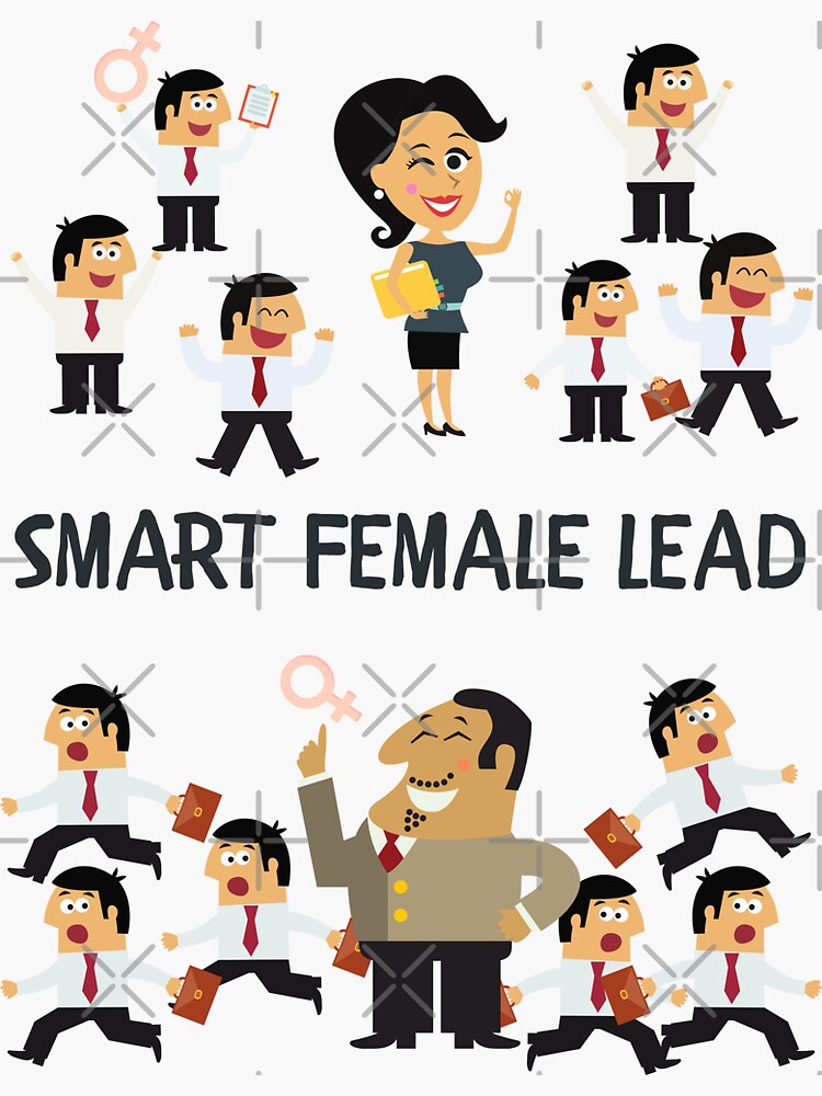 "Smart female lead Woman boss Funny meme " Sticker for Sale by ...
