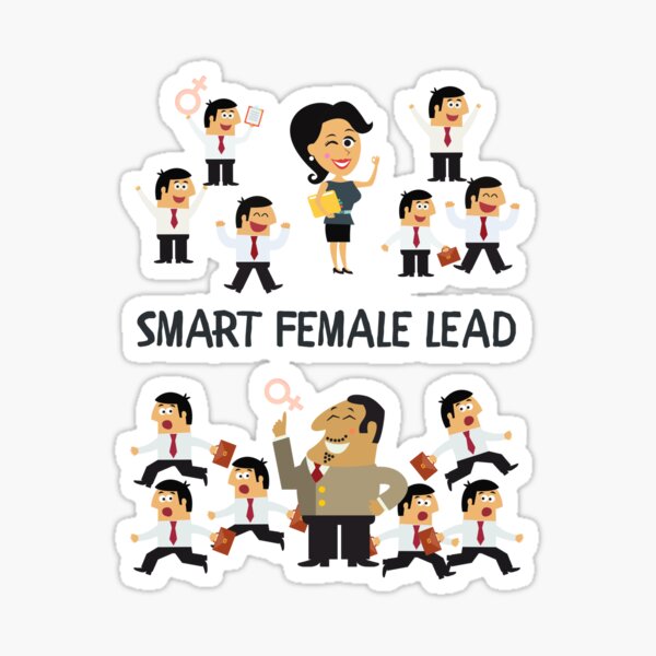 "Smart female lead Woman boss Funny meme " Sticker for Sale by ...