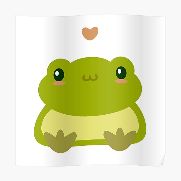 Póster «Lindas y divertidas ranas bebé de dibujos animados coloridos ...