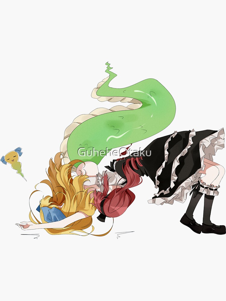 "Yurine punish Jashin-chan - Dropkick on my Devil!" Sticker for Sale by ...