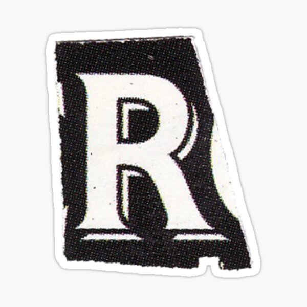 "Ransom Note Letter R | Lettering, Lettering Alphabet" Sticker for Sale ...