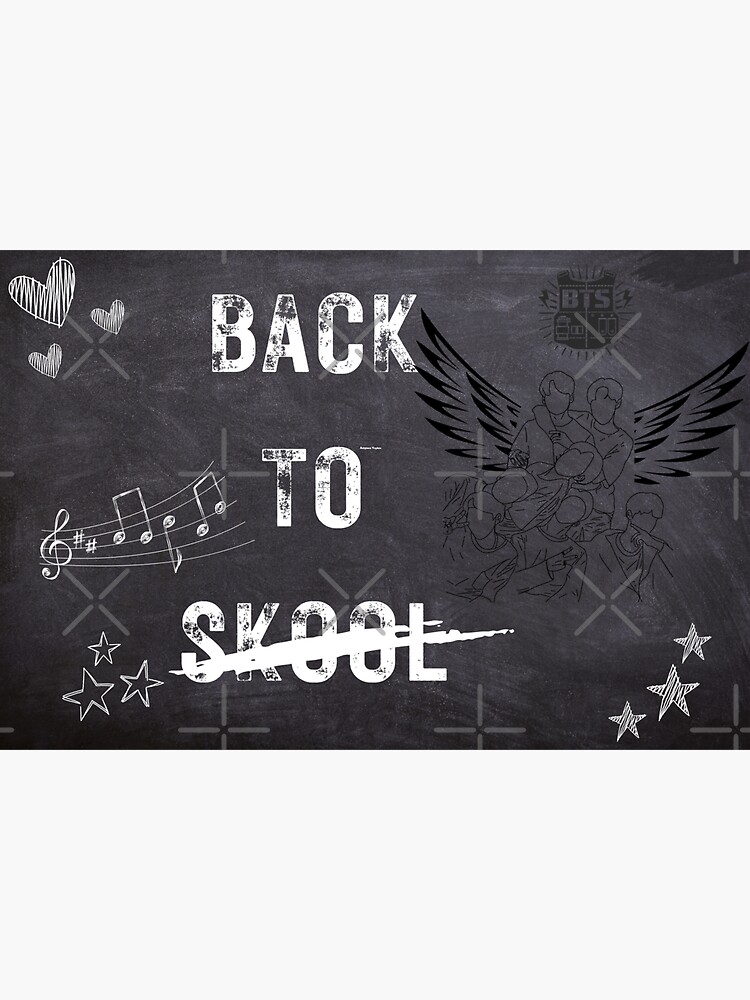 "Back To Skool - BTS & ARMY" Sticker for Sale by Fangirlismee | Redbubble