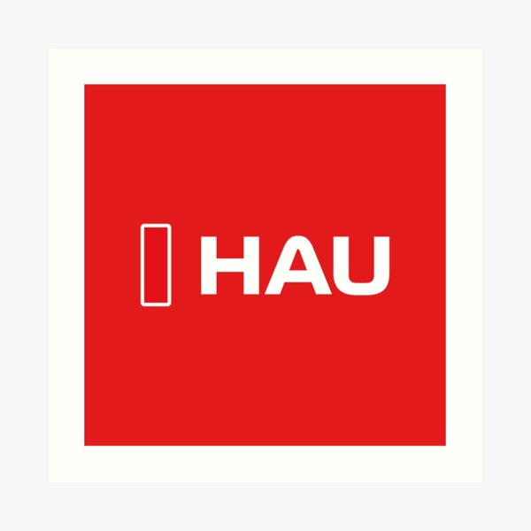 "HAU. Driver Name (Red BG - No Rectangle)" Art Print for Sale by ...