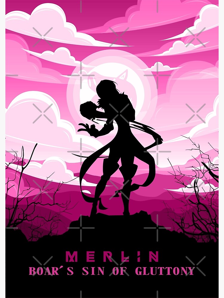 "THE SEVEN DEADLY SINS - MERLIN" Poster for Sale by ASHCARBIDEER ...