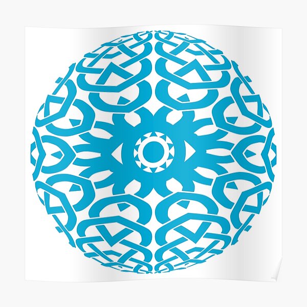 "3D Celtic Sphere Design with Eye at the Center" Poster for Sale by ...