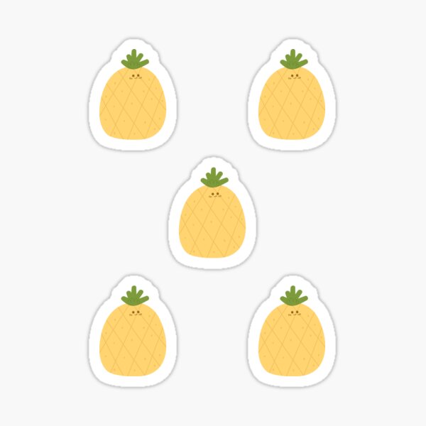 "Pineapple Stickers" Sticker for Sale by KawaiiDreamland | Redbubble