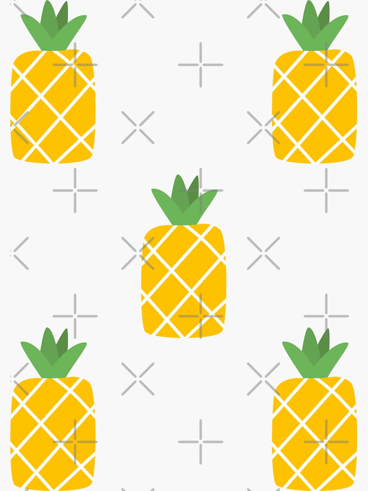 "Pineapple Stickers" Sticker for Sale by KawaiiDreamland | Redbubble