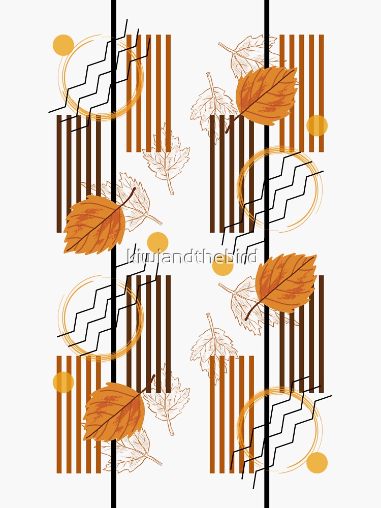 "Getting Ready for Fall" Sticker for Sale by kiwiandthebird | Redbubble