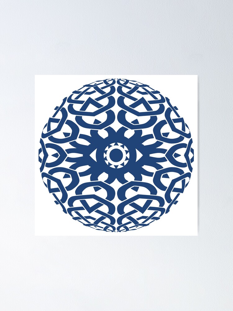 "3D Celtic Sphere Design with Eye at the Center" Poster for Sale by ...