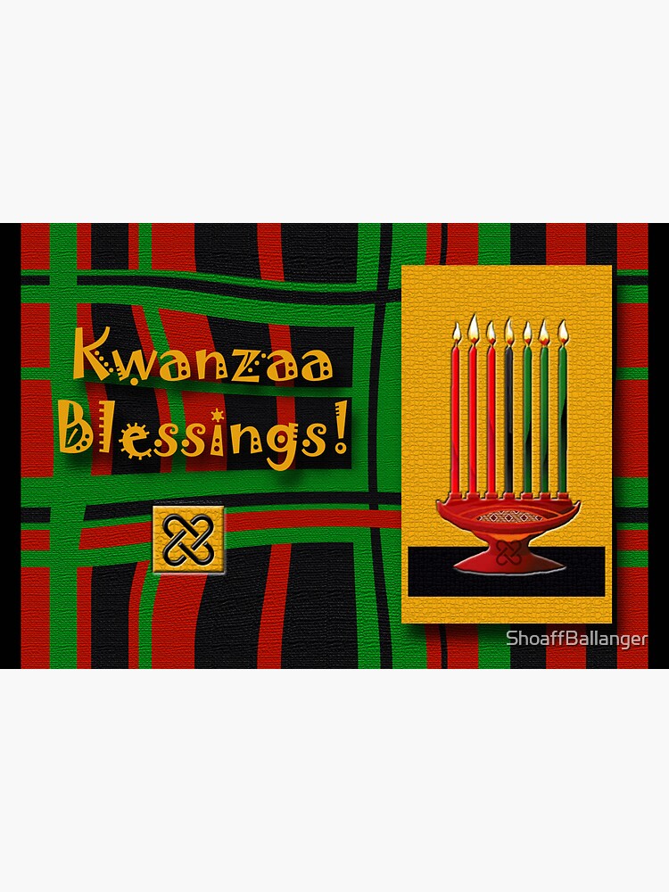 "Kwanzaa Blessings Kinara and Umoja Unity Symbol" Sticker by ...