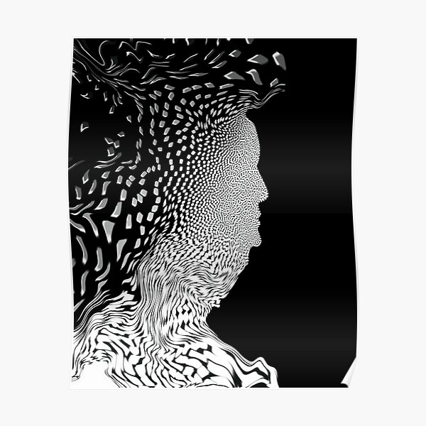 "Abstract black white face" Poster for Sale by TipTopTapo | Redbubble