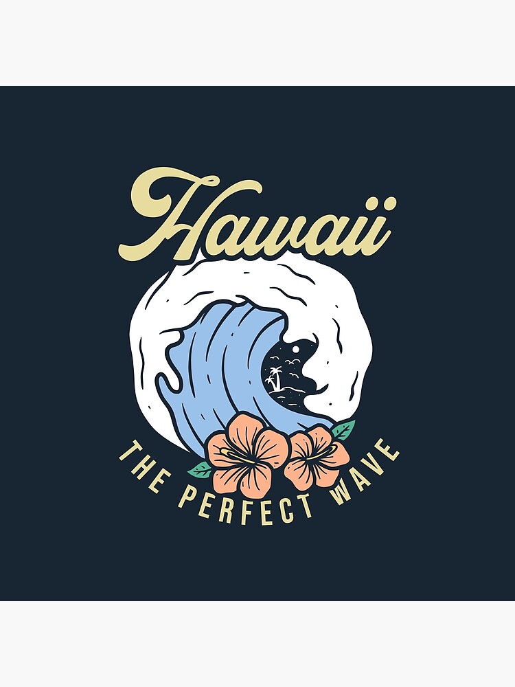 "The Perfect Wave illustration of Hawai Beach " Poster for Sale by ...