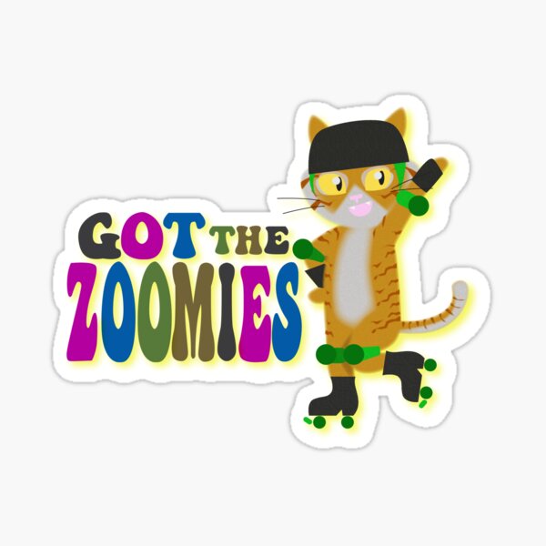 "Orange Tabby Cat got the Zoomies" Sticker for Sale by GraphixbySuzu ...