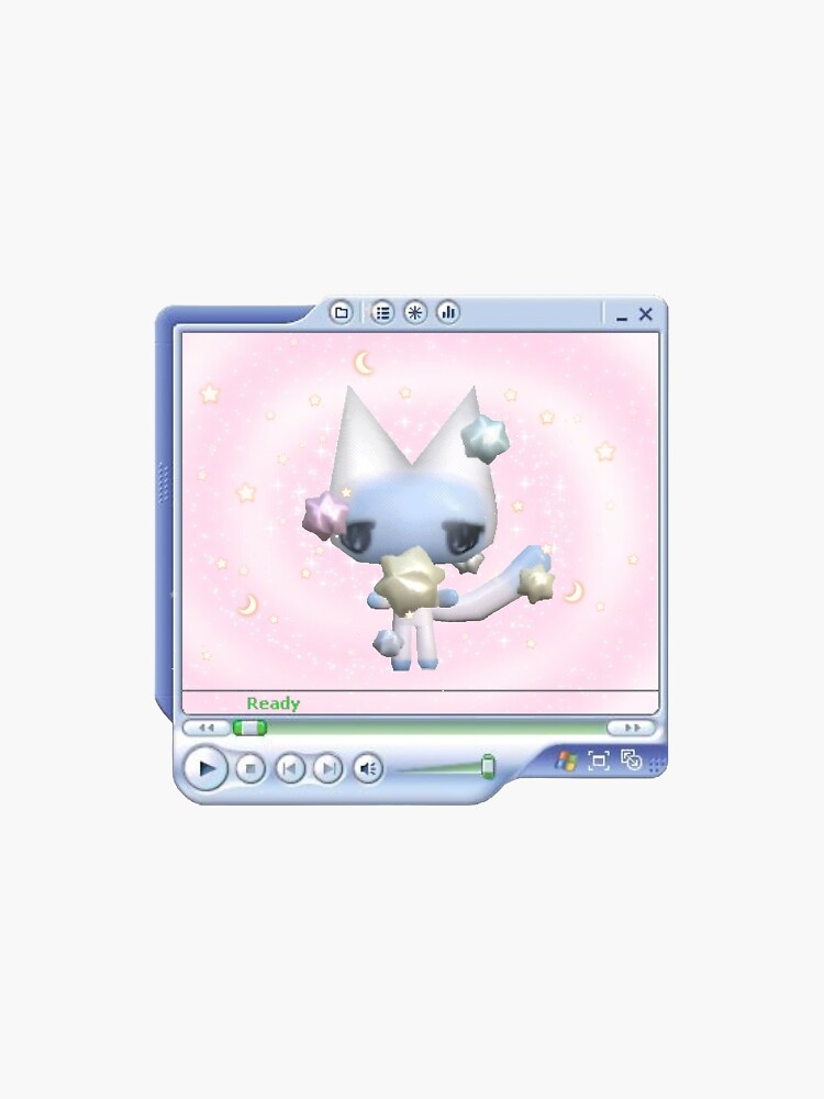 "Low Poly Cat 2000s " Sticker for Sale by GiaCali275 | Redbubble