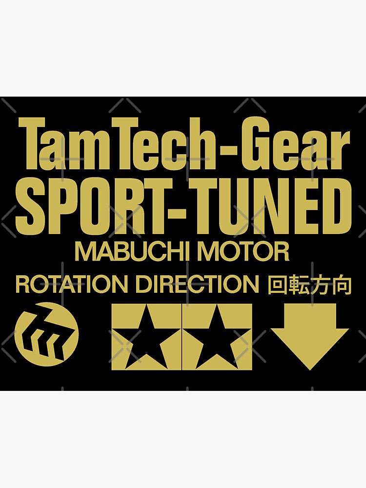 "Tamiya TamTech Gear Sport Tuned RC Motor Label" Sticker for Sale by ...