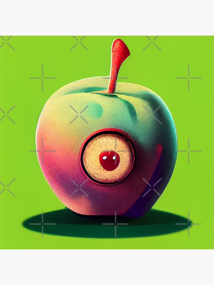 "Eat Your Apples - Scary and Funny Fruits" Sticker for Sale by The ...