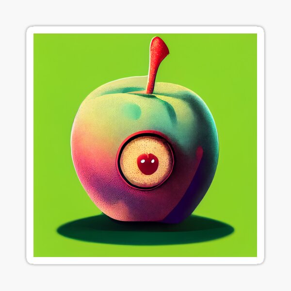 "Eat Your Apples - Scary and Funny Fruits" Sticker for Sale by The ...