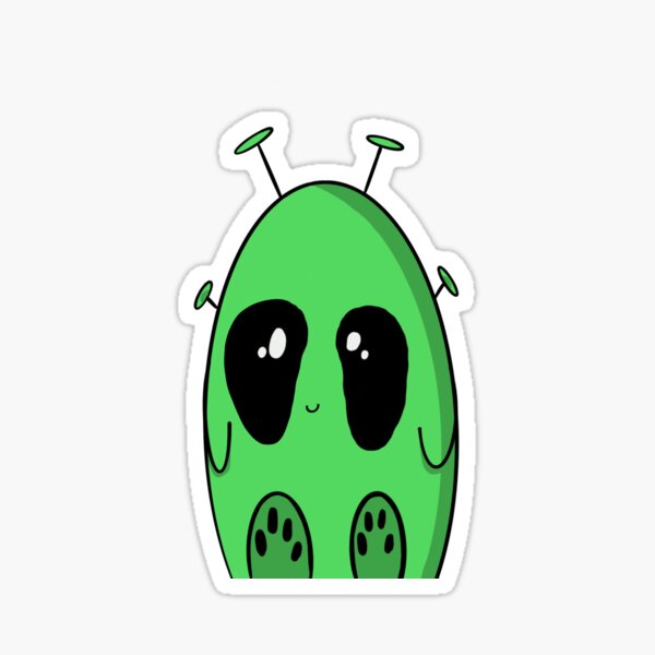 "Cute Alien" Sticker for Sale by theremelodyart | Redbubble