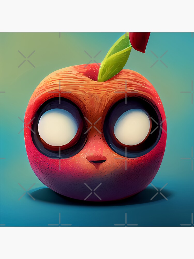 "Eat Your Apples - Scary and Funny Fruits" Sticker for Sale by The ...